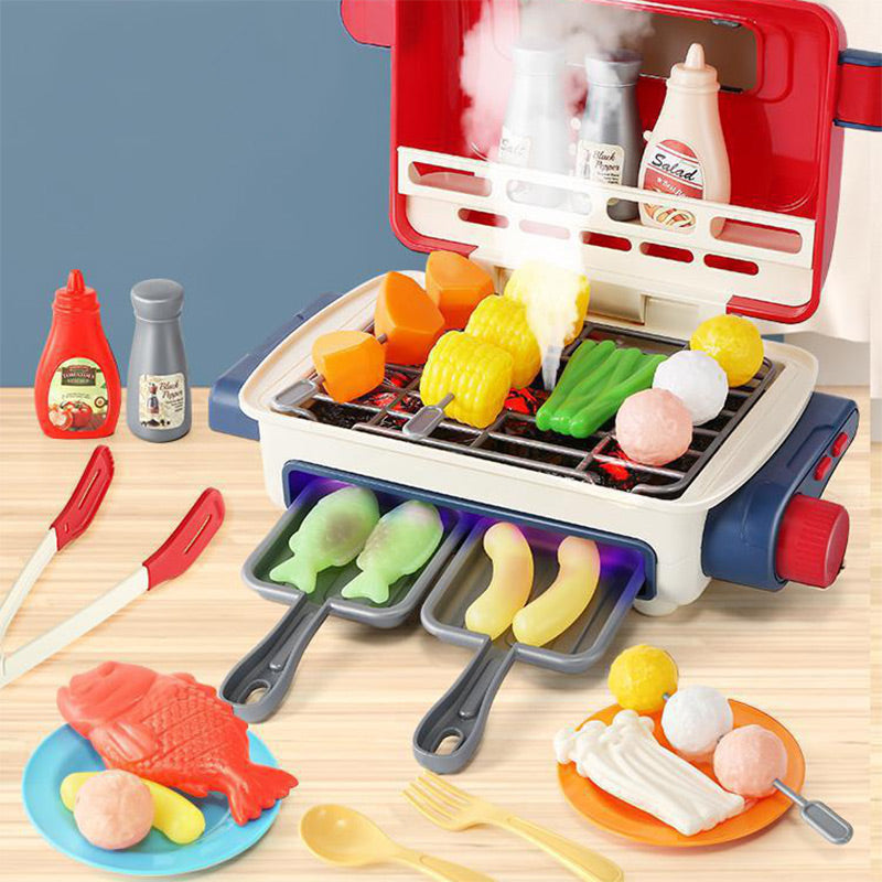 Ensemble de jeu de barbecue avec fumée et musique pour enfants ...